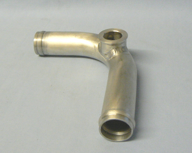 A082K4119F 90 deg ALLOY RADIATOR INLET PIPE (inc fan switch fitting)
