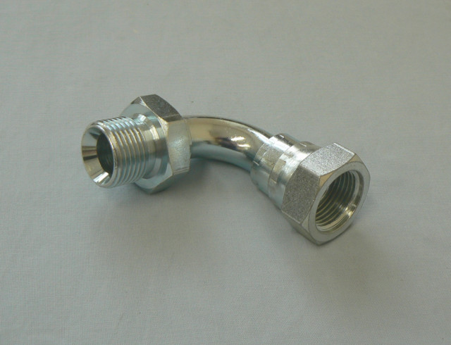SJ906 ANGLED ADAPTER - OIL COOLER HOSE to ADAPTER PLATE UNION